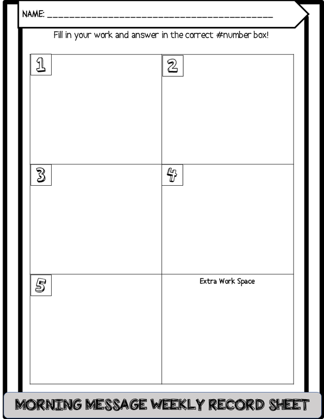 Third Grade November Editable Morning Message Solve It