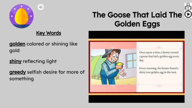 The Golden Eggs Reading Passage and Activities