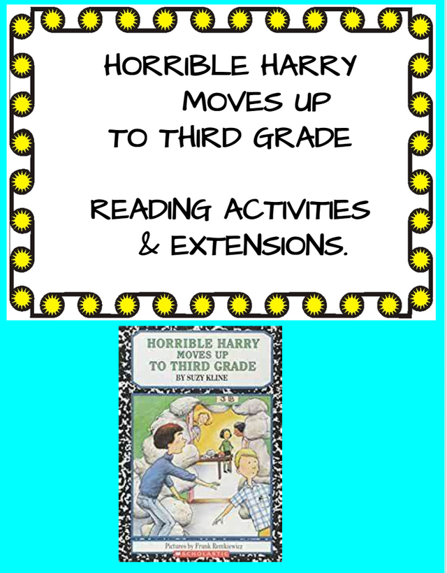 Horrible Harry Moves Up to 3rd Grade Reading Activities