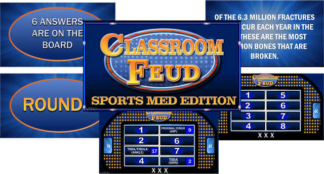 CLASSROOM FEUD- SPORTS MED EDITION! Great game to bring FUN in the ...