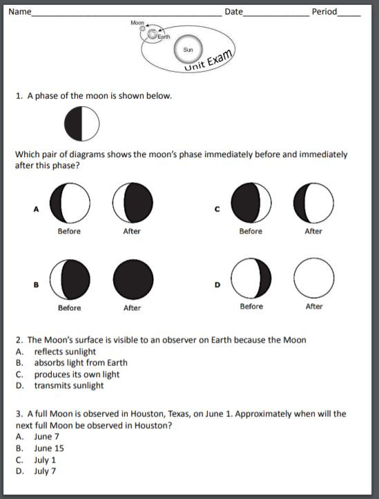 Earth-Moon System Exam - Amped Up Learning