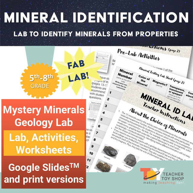 Mineral Identification Lab | Rocks and Minerals Activity for Earth ...