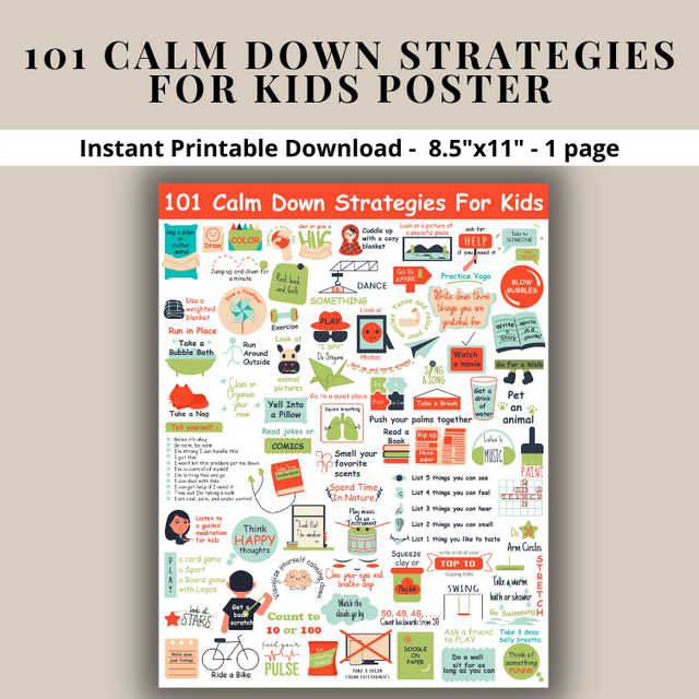 101 Calm Down Strategies For Kids - Emotional Regulation Coping Skills ...