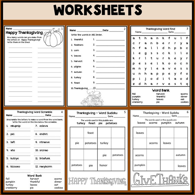 Morning worksheet