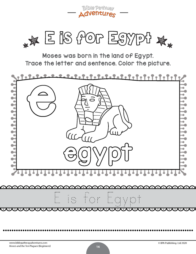 Moses and the Ten Plagues Activity Book