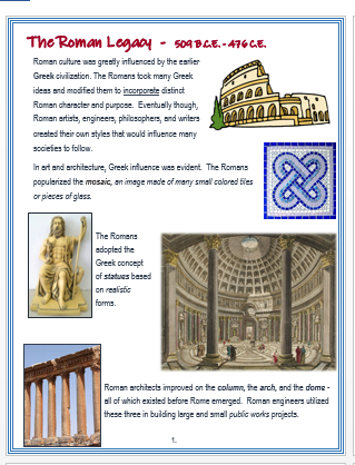 The Roman Legacy + Assessments - Amped Up Learning