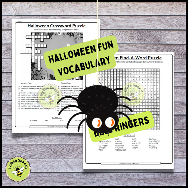 Halloween Vocabulary Puzzles