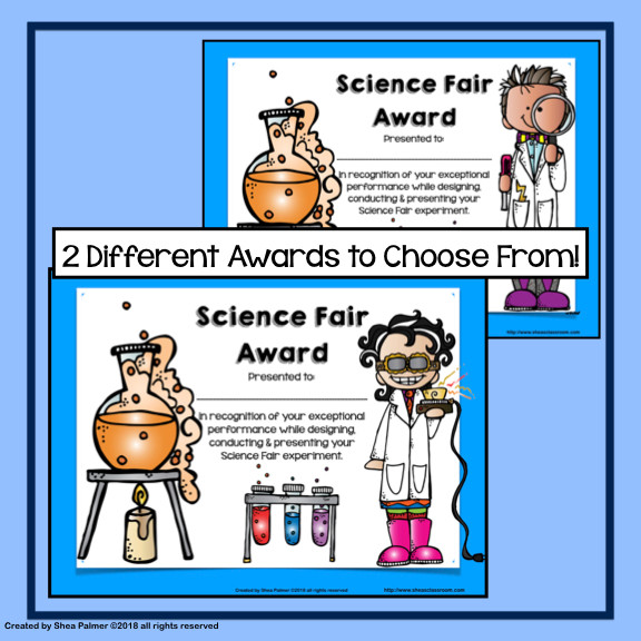 Science Fair Award Certificates Freebie! - Amped Up Learning