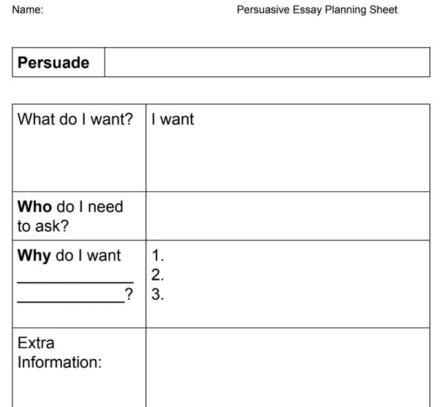 Persuasive Essay Graphic Organizer (Elementary) - Amped Up Learning