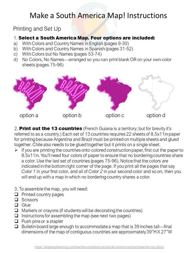 Africa Geography Activity | Make a Map! Interactive Bulletin Board Project