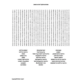 Organic Chemistry Vocabulary Word Searches Review Bundle - Amped Up ...