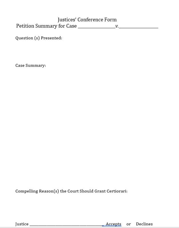 Supreme Court Appeal Simulation