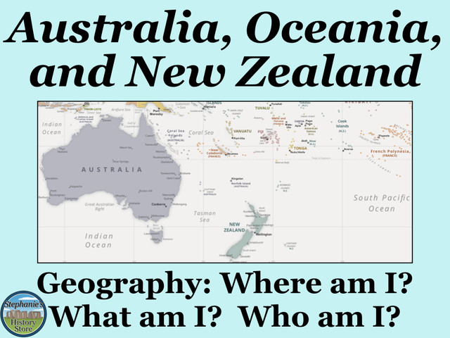 Australia New Zealand and Oceania World Geography Bundle
