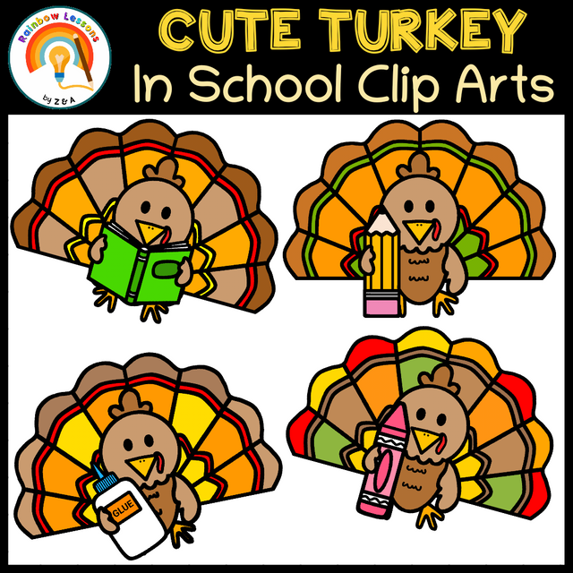 Turkey Clipart | Turkey In School Cliparts | Thanksgiving Clip Arts ...