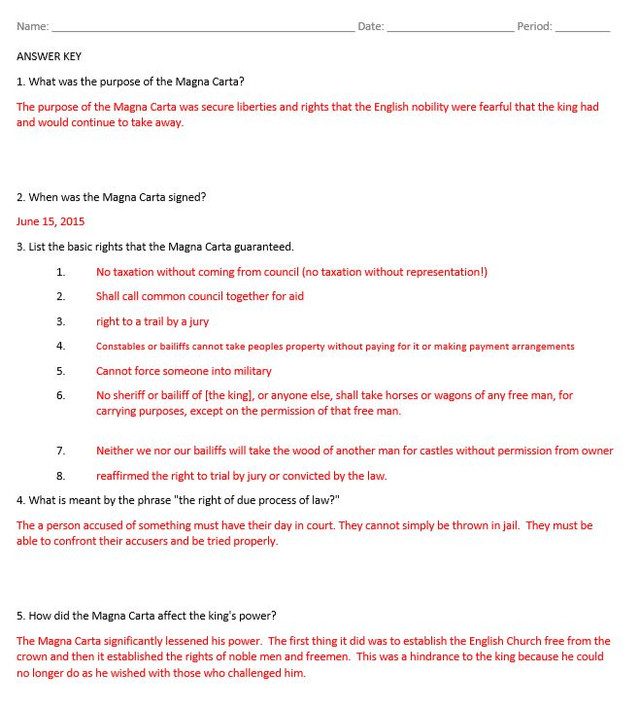 Magna Carta Lesson - Amped Up Learning