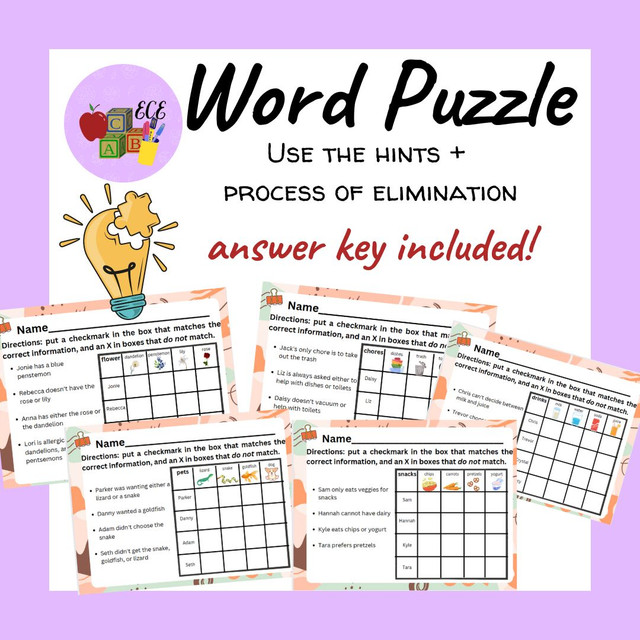 Following Directions with Positional Words Activity Mats