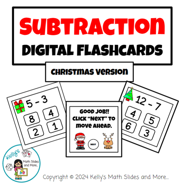 Subtraction Flashcards - Digital Game - Amped Up Learning