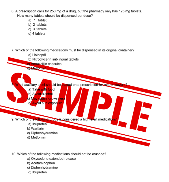 Pharmacy Technician 150 PTCE Practice Questions: Key Domains & Detailed ...