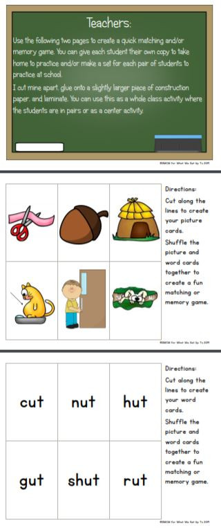 The -ut Word Family - Amped Up Learning