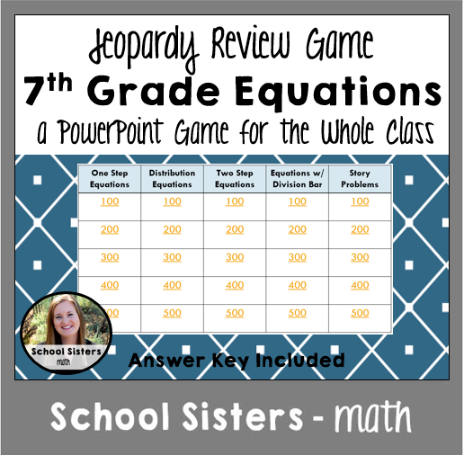 Two Step Equations Jeopardy - Amped Up Learning