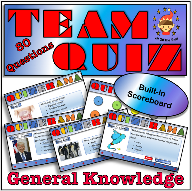 Back-to-School/End-of-Year General Knowledge Team Quiz - Amped Up Learning