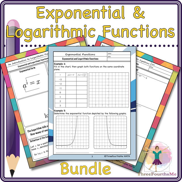 Exponential & Logarithmic Functions Bundle - Amped Up Learning