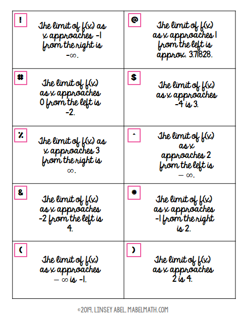 Limits Card Match - Amped Up Learning