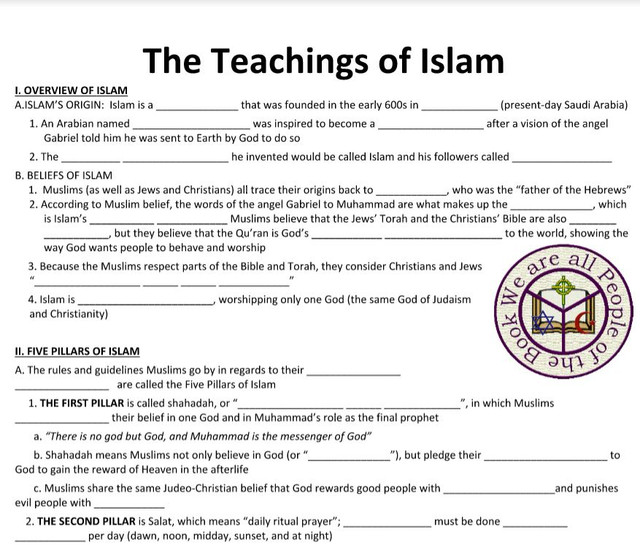 Teachings of Islam Powerpoint and Guided Notes - Amped Up Learning