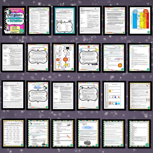 SPACE INTERACTIVE NOTEBOOK BUNDLE: Stars, Galaxies, and Universe ...