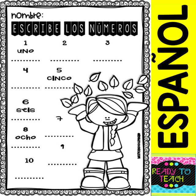 OTOÑO No-Prep FREEBIE Math and ELA Printables for Pre-K and Kinder in ...