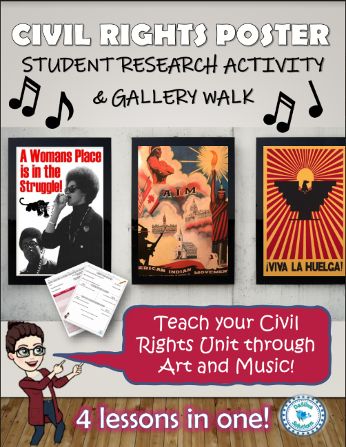 1970s & Civil Rights Movements - Poster & Music Analysis - Gallery Walk ...