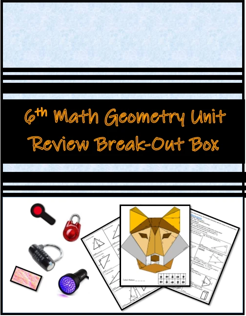 6th Math Geometry Unit Review Breakout - Amped Up Learning