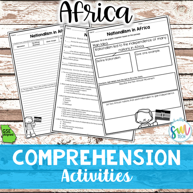 Pan-African & Nationalism Movements in Africa Reading Packet (SS7H1b ...