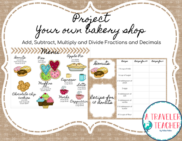 Create Your own Bakery Shop. Fractions and Decimals. - Amped Up Learning