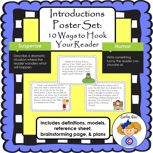 Introductions Poster Set: 10 Good Ways to Hook Your Reader