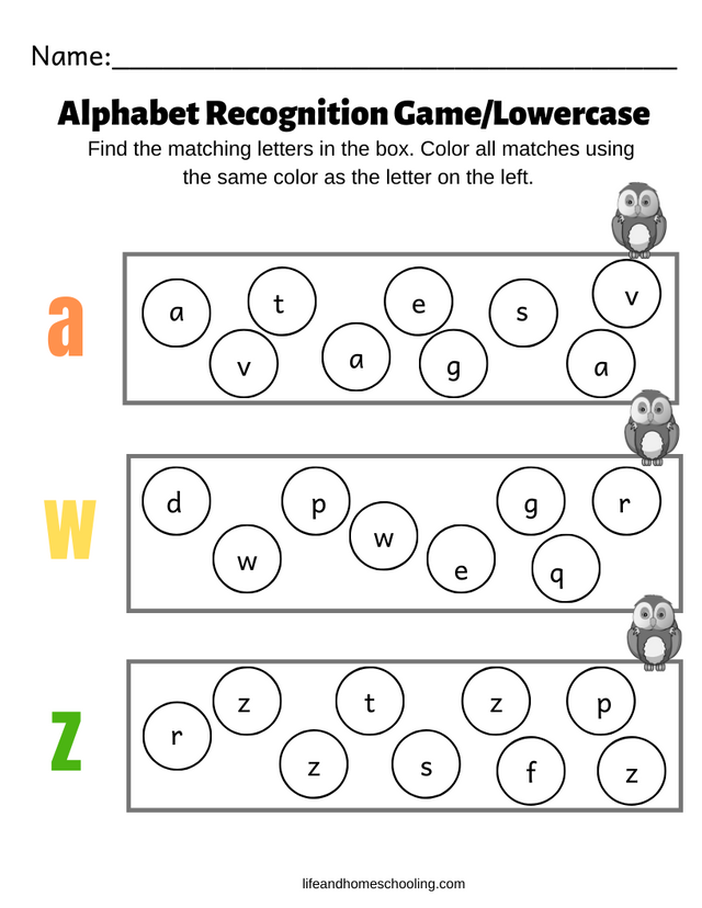 Lowercase Recognition Game