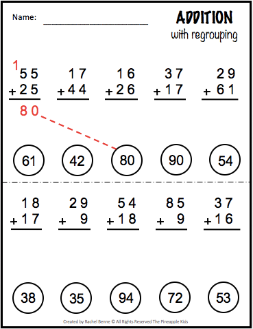 Addition With AND Without Regrouping - 2 Digit