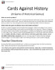 (AP World) and World History Cards Against History-A Game of Historical ...