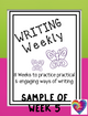 8 Weeks Weekly Writing (Summer, Distance, Classroom)