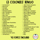 13 Colonies Bingo Review Game STAAR Review