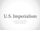 U.S. Imperialism EOC Review