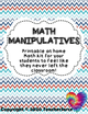 Math Manipulatives Packet (Printable for in class or at home) - Amped ...