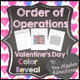 Valentine's Day Order of Operations Color Reveal Activity