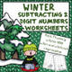 Subtracting 2 Digit Numbers Worksheets – Winter / Christmas Themed ...