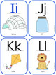 Alphabet Posters for Word Wall, ABC Flash Cards, Beginning Sounds Chart