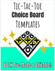 Choice Board Template for any subject - online learning friendly ...