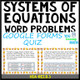 Systems of Equations Word Problems: Google Forms Quiz - 16 Problems