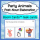 Post-Noun Elaboration: Party Animals - Boom Cards™