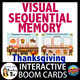 Visual sequential Memory thanksgiving boom cards