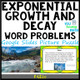Exponential Growth and Decay Word Problems: Google Slides Picture Puzzle
